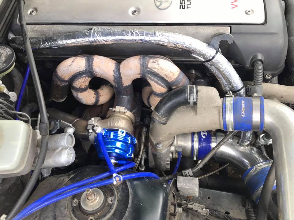 Toyota 1JZ-GTE VVTi Low Mount Steam Pipe Exhaust Manifold JZX100 JZX11 ...
